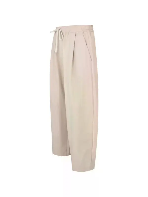 GAELLE PARIS Pleated Drawstring-waist Trousers