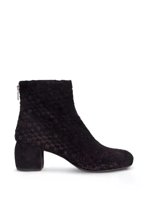 Agl Tina Woven-design Ankle Boots - Black