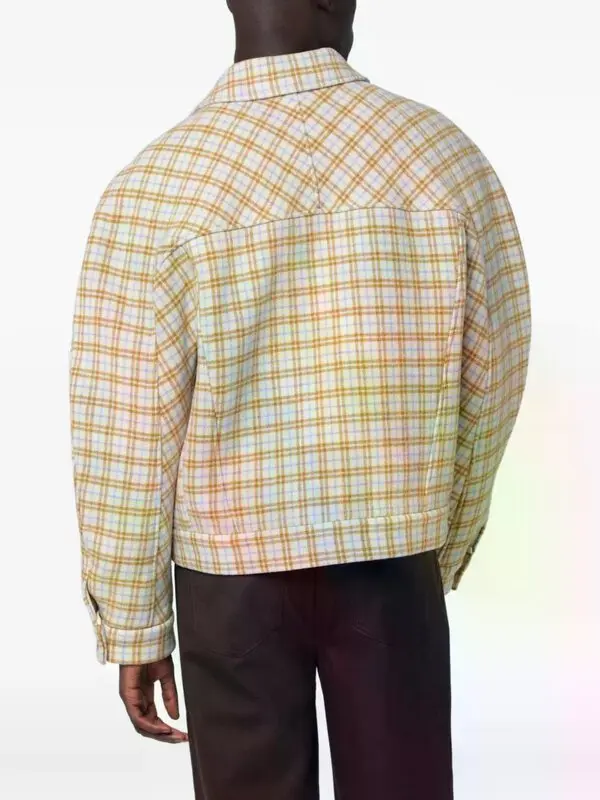 Séfr Matthieu Checked Wool Shirt Jacket