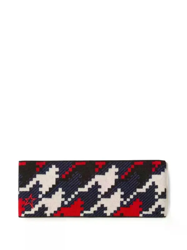 Perfect Moment Wool Blend Houndstooth Headband - Black