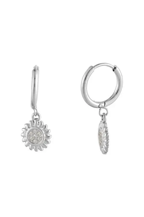 ATOLEA Helios Hoop Earrings - Silver