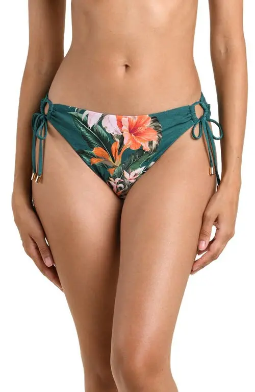 La Blanca Courtyard Palms Adjustable Loop Bikini Bottoms - Jungle