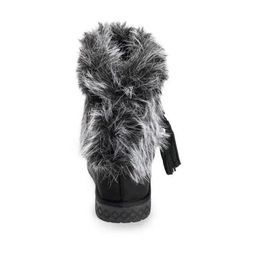 MUK LUKS Ettore Faux Fur Mid Calf Boots - Black