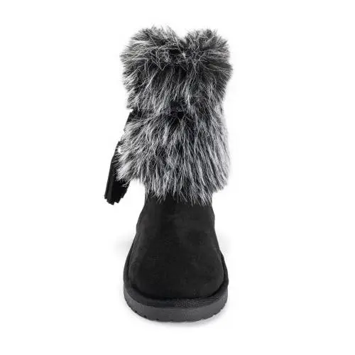 MUK LUKS Ettore Faux Fur Mid Calf Boots - Black