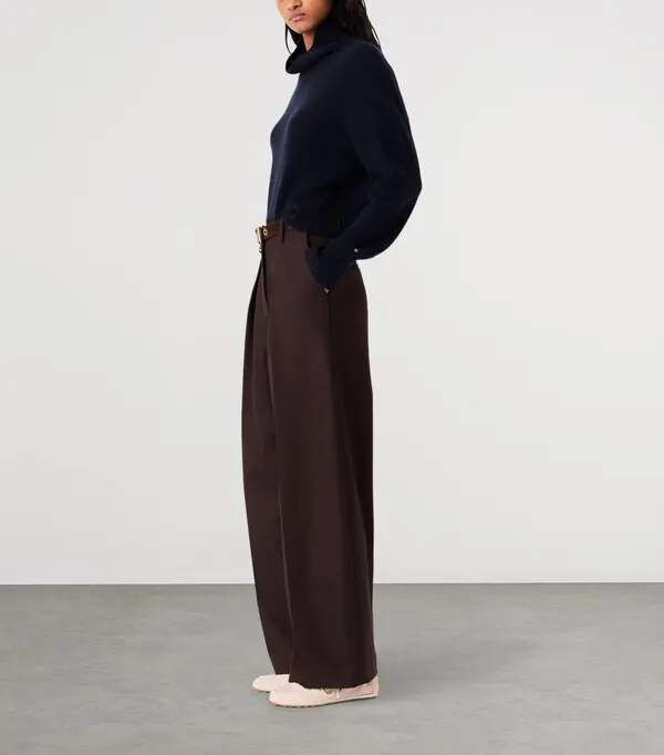 Maje Pleated Wide-leg Trousers
