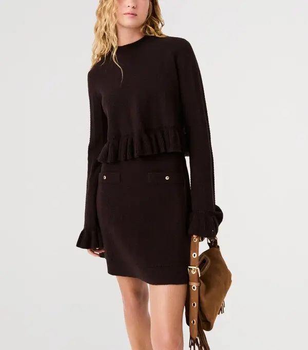 Maje Cable-knit Mini Dress