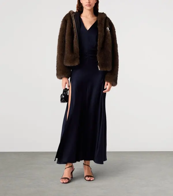 Maje Faux Fur Hooded Jacket