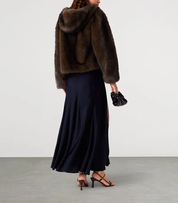 Maje Faux Fur Hooded Jacket