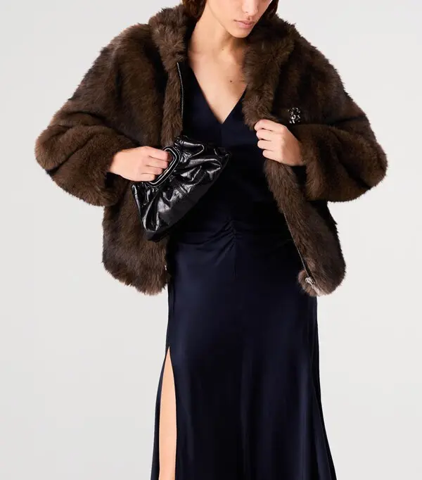 Maje Faux Fur Hooded Jacket