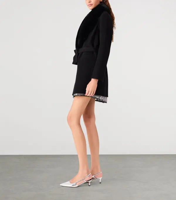 Maje Wool-blend Wrap Coat