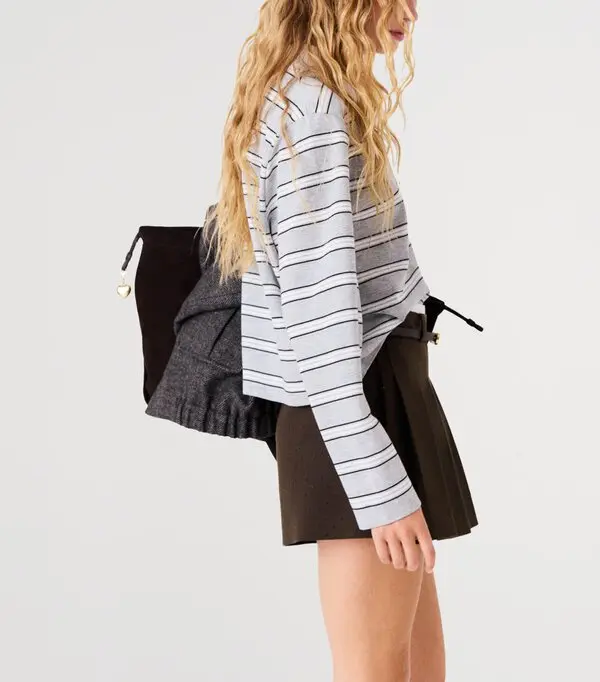 Maje Embellished Pleated Mini Skirt