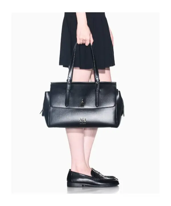 Armani Exchange Logo-print Padlock-detail Tote Bag