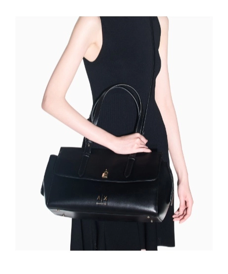 Armani Exchange Logo-print Padlock-detail Tote Bag