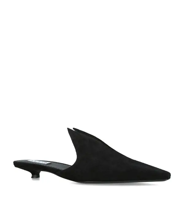 Alaïa Suede Pointy Mules 25