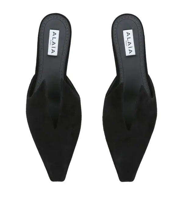 Alaïa Suede Pointy Mules 25