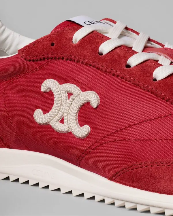 Celine Racer Sneaker In Nylon, Suede Calfskin And Calfskin