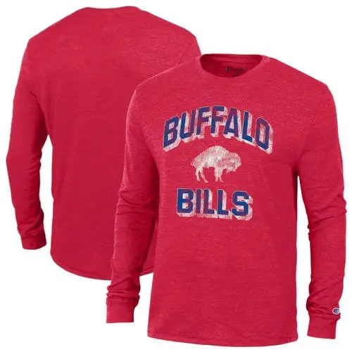 Champion Buffalo Bills Ultimate Tri-blend Long Sleeve T-shirt