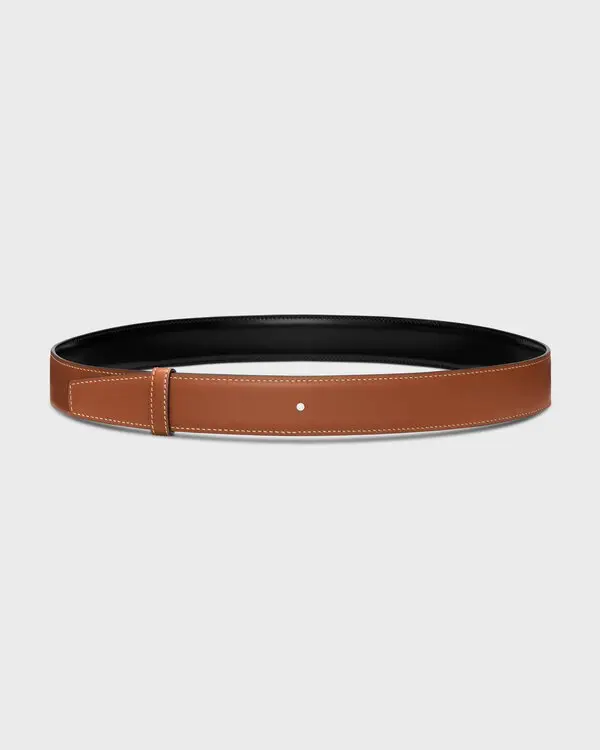 Celine Reversible Strap 30 In Taurillon And Natural Calfskin