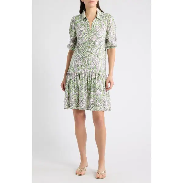 Lilly Pulitzer® Bingley Paisley Minidress - Lime