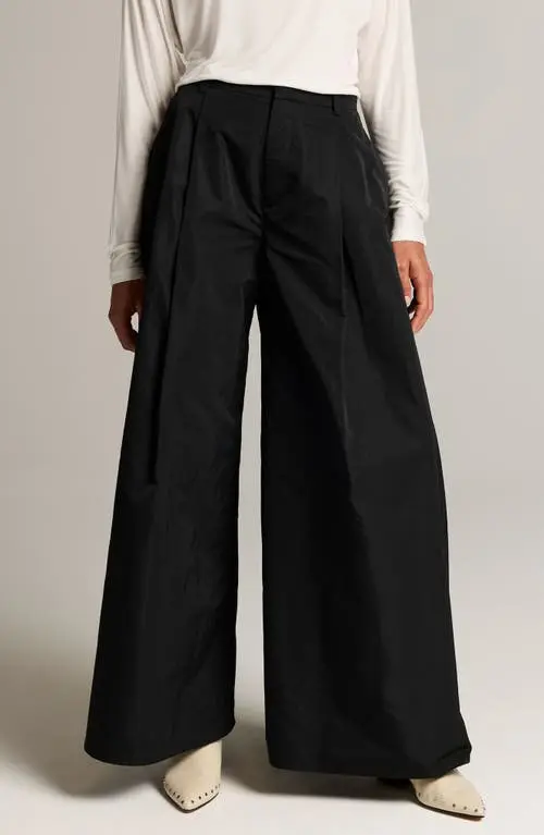 Vince High Waist Wide Leg Pleated Evening Pants