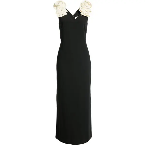 Lilly Pulitzer® Roslind Flower Embellished Sleeveless Dress - Noir