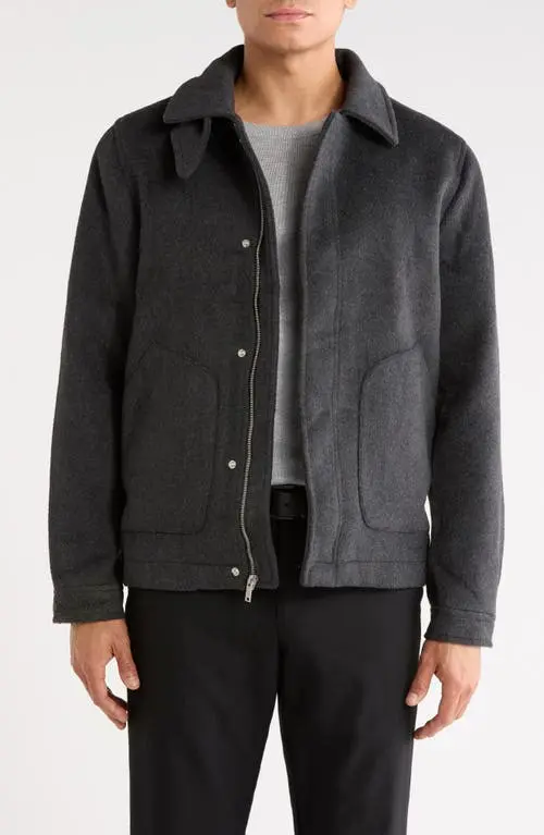 Bagatelle Wool Blend Blouson Jacket - Grey