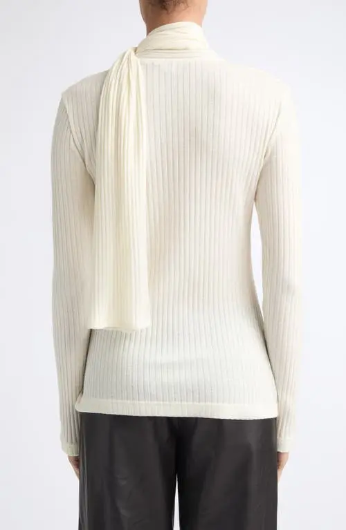 TOTEME Ribbed Tie Neck Blouse