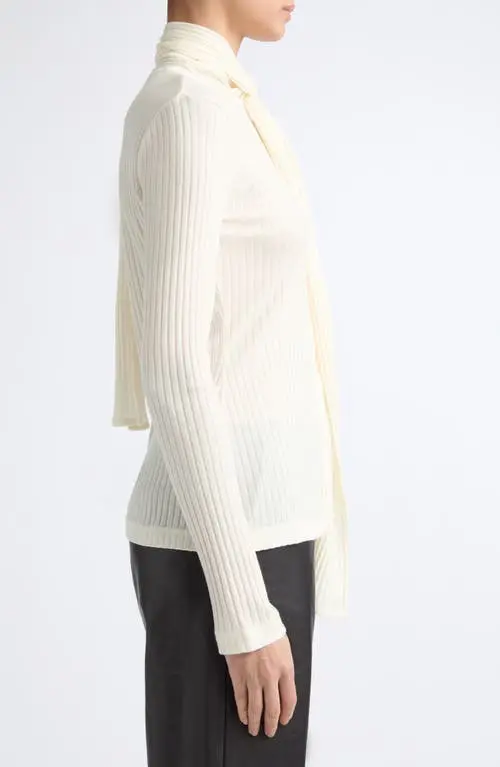 TOTEME Ribbed Tie Neck Blouse