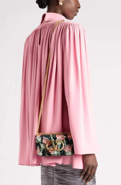 Valentino Garavani Small Loc"ò Sequined Shoulder Bag