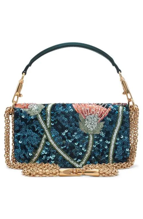 Valentino Garavani Small Loc"ò Sequined Shoulder Bag