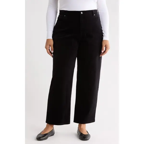 Eileen Fisher Straight Ankle Jeans - Black