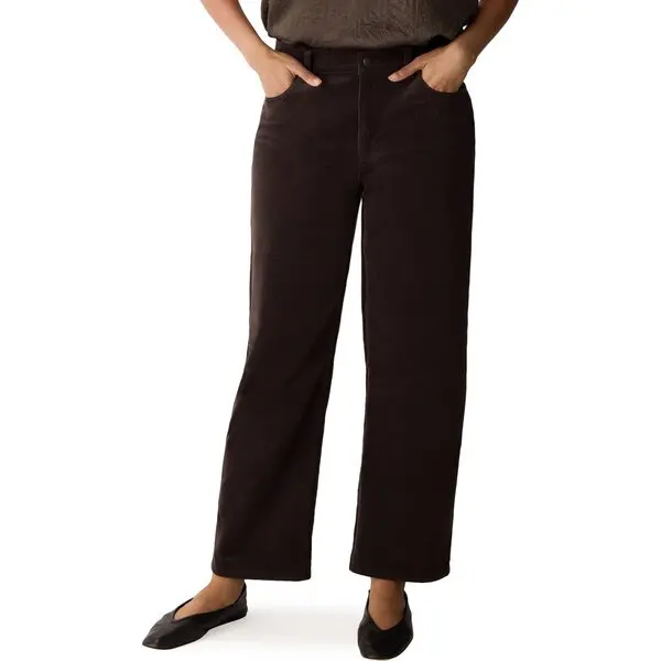Eileen Fisher Straight Ankle Jeans - Coffee