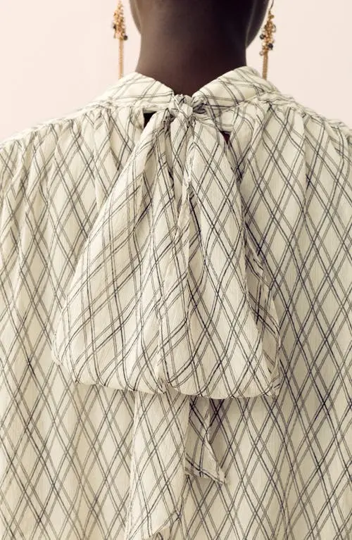 PER UNA BY M&S Check Tie Back Top