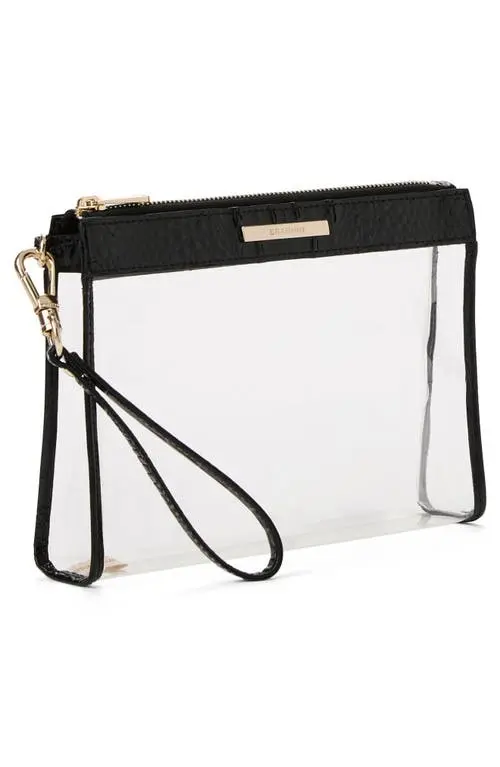 Brahmin Clarisse Clear Croc Embossed Leather Wristlet
