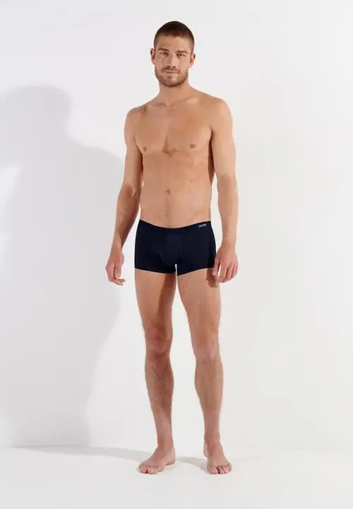 HOM Modal Clean Cut Comfort Boxer Briefs - Navy