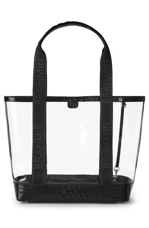 Brahmin Brooke Clear Croc Embossed Leather Tote