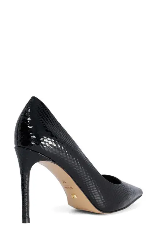 Dune London Assured Croc Embossed Faux Leather Pump