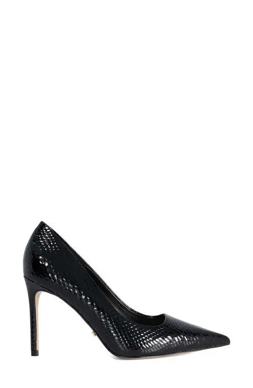 Dune London Assured Croc Embossed Faux Leather Pump