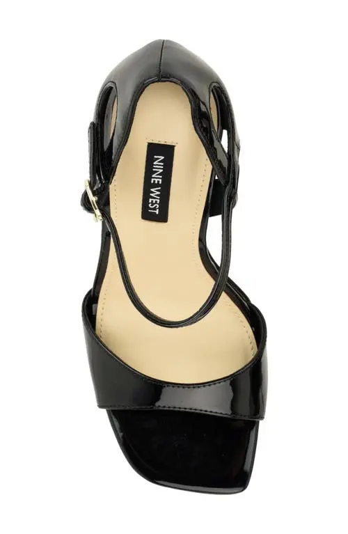 Nine West Paddie Faux Leather Sandal - Black