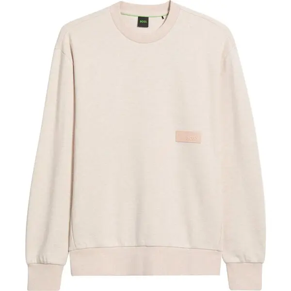 BOSS Cotton Blend Crewneck Sweatshirt - Medium Pink