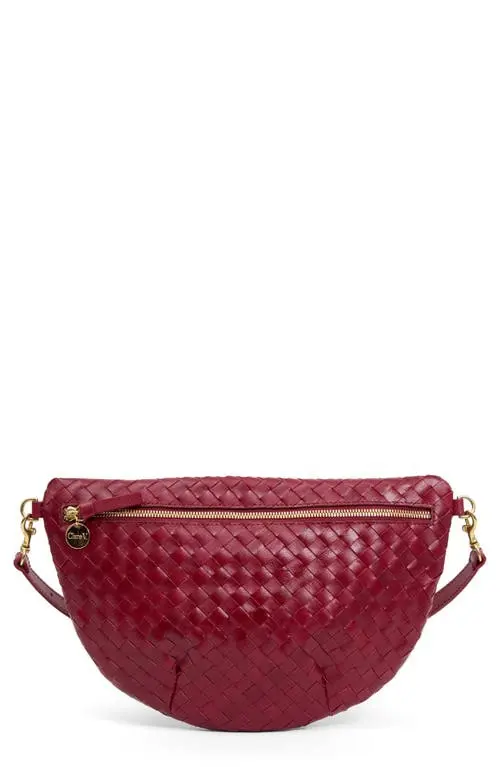 Clare V. Grande Woven Leather Belt Bag