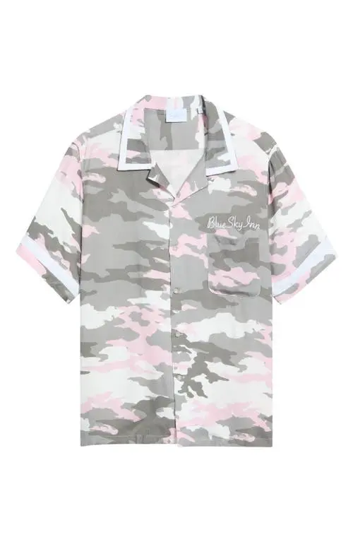BLUE SKY INN Camo Tipped Camp Shirt