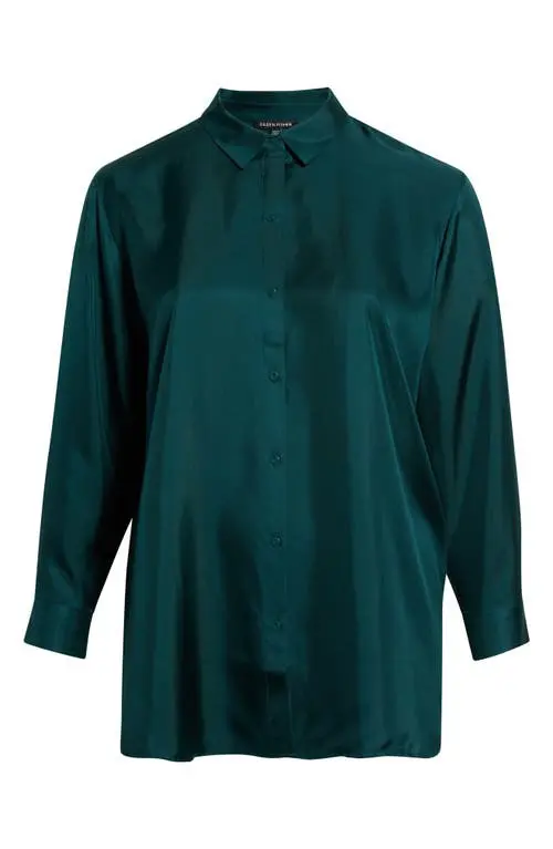 Eileen Fisher Silk Classic Collar Shirt