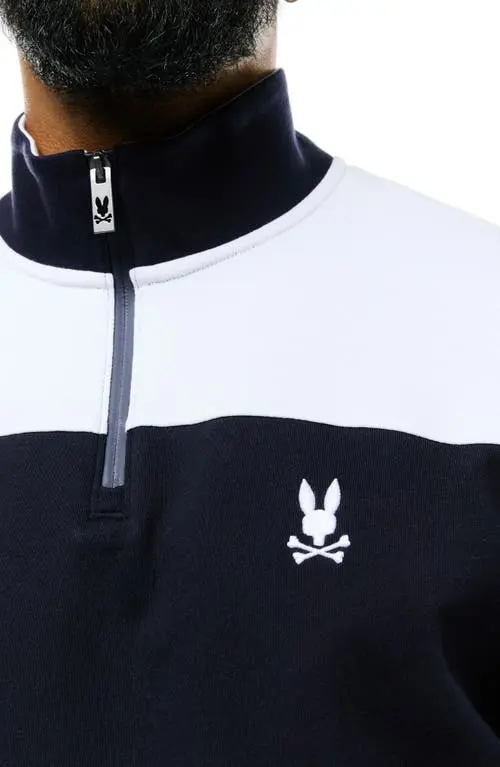 Psycho Bunny Gabe French Terry Quarter-zip Pullover