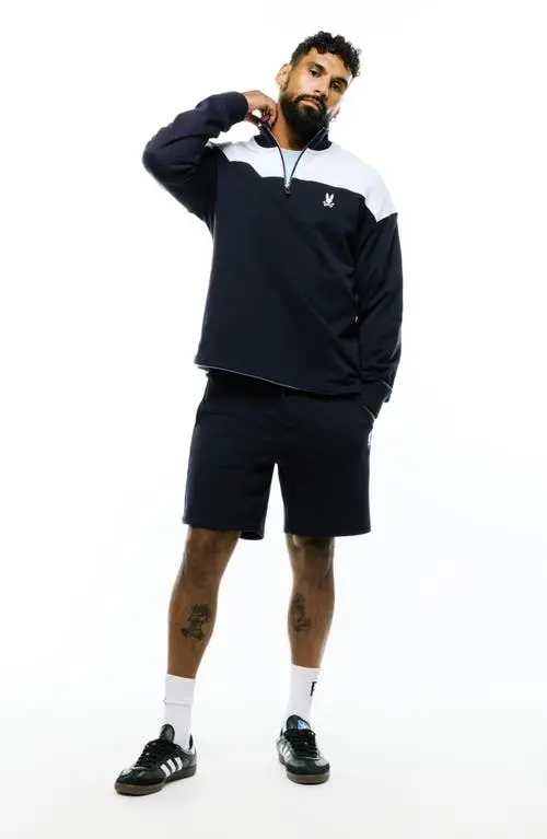 Psycho Bunny Gabe French Terry Quarter-zip Pullover