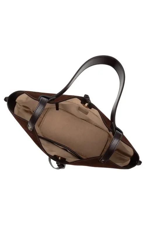 JELAVU Sedona Suede Tote Bag - Chocolate