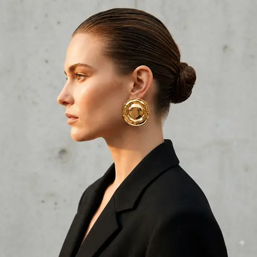ALAIS BRANCHE Gia Circle Earrings - Silver