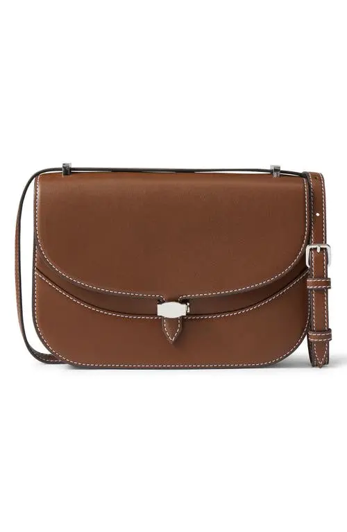 Veronica Beard Dash Leather Saddle Bag - Whiskey