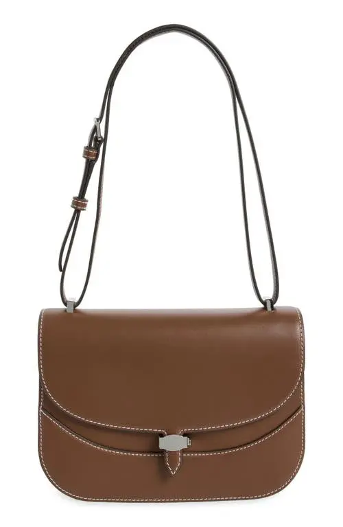 Veronica Beard Dash Leather Saddle Bag - Whiskey