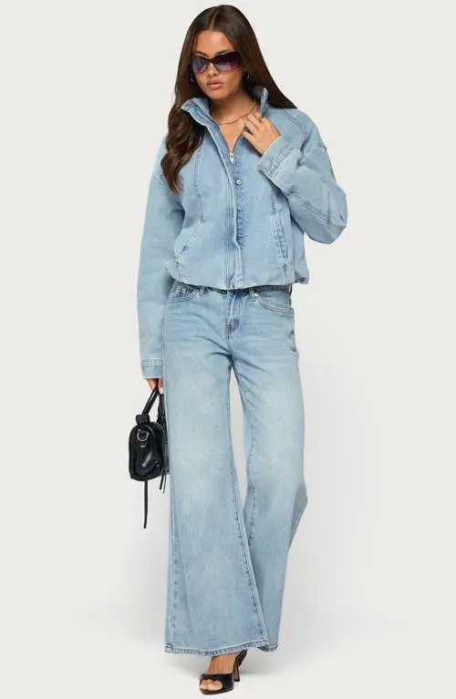 EDIKTED Jaysi Denim Bomber Jacket